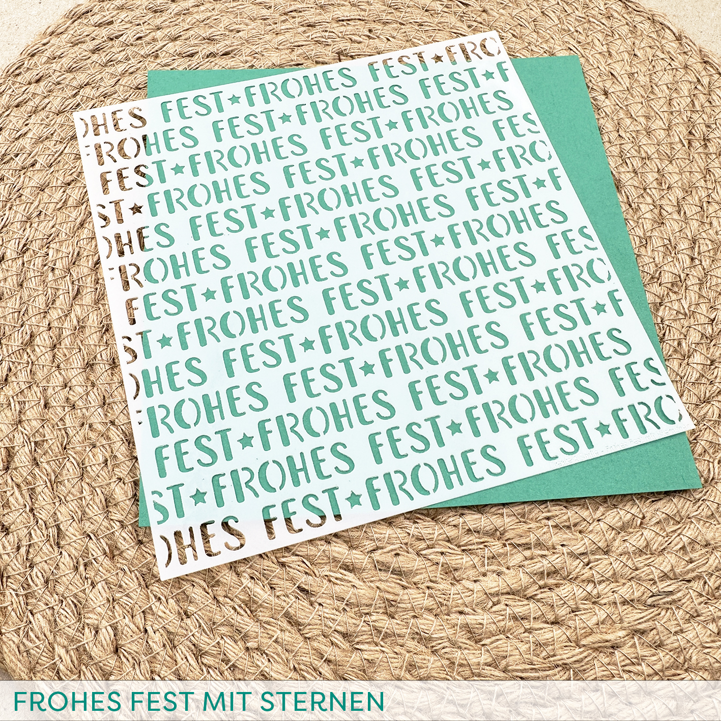 Stencil: Frohes Fest mit Sternchen | SW12507